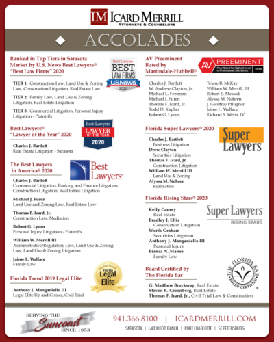 Accolades and Distinctions - Icard Merrill | Sarasota, Florida